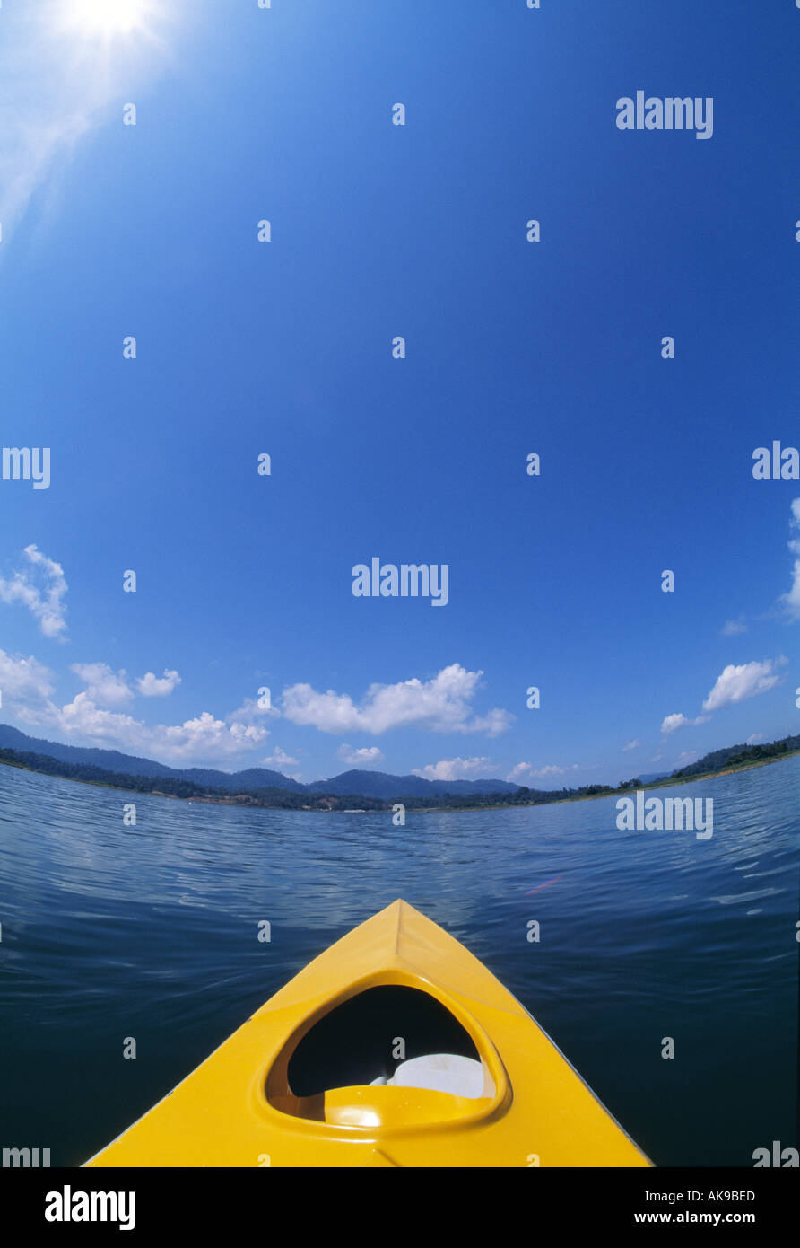 Canoe on the pond Stock Photo - Alamy