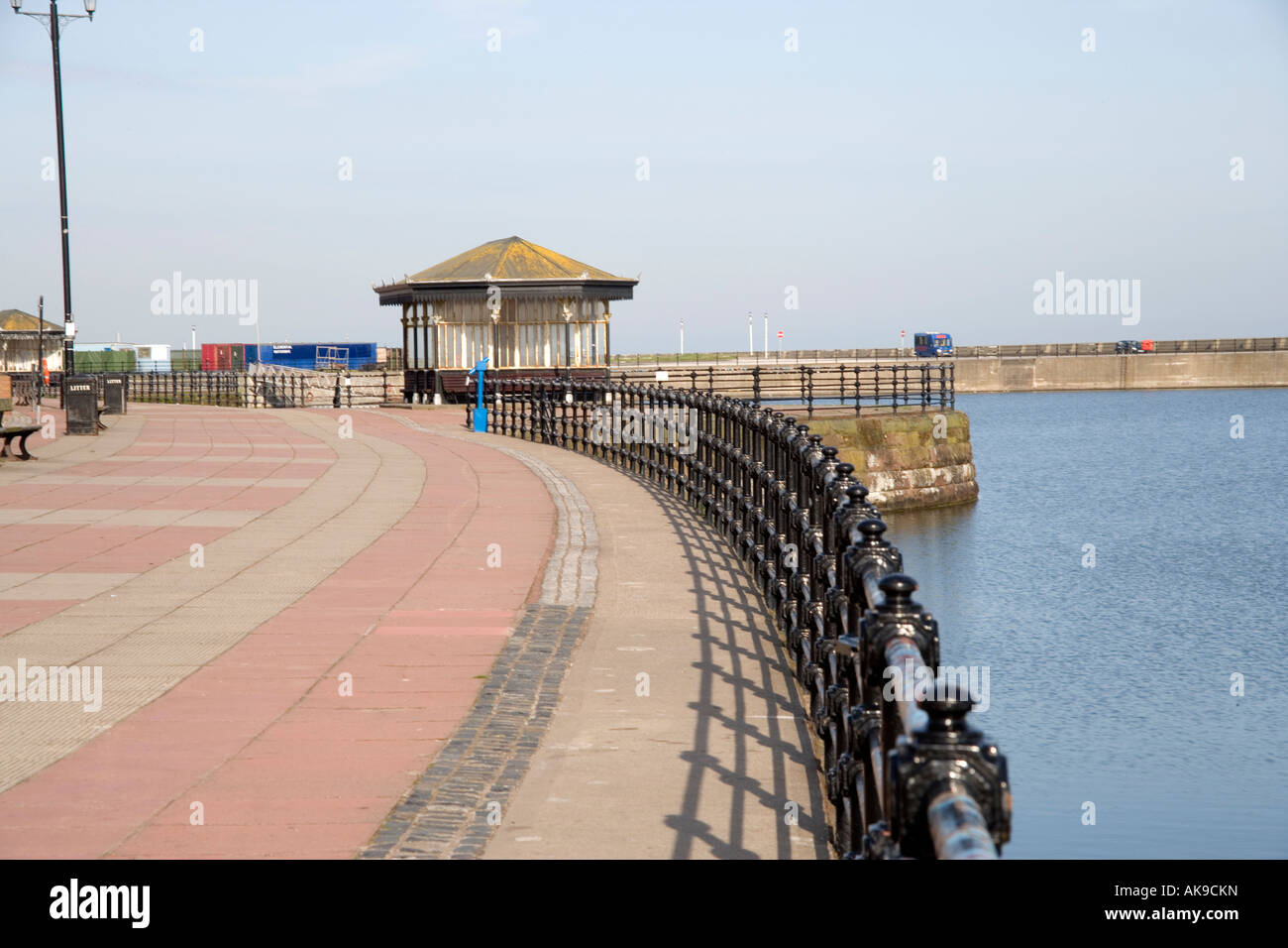 New Brighton promenade and a Victorian shelter,Wallasey, Wirral ...
