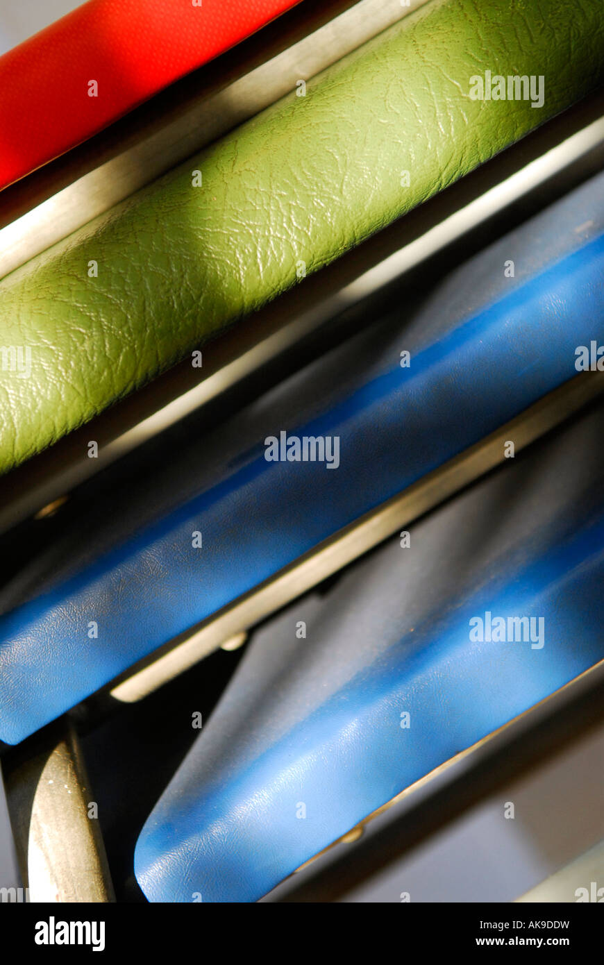 Stack of tables in classroom at a primary school London UK Stock Photo ...