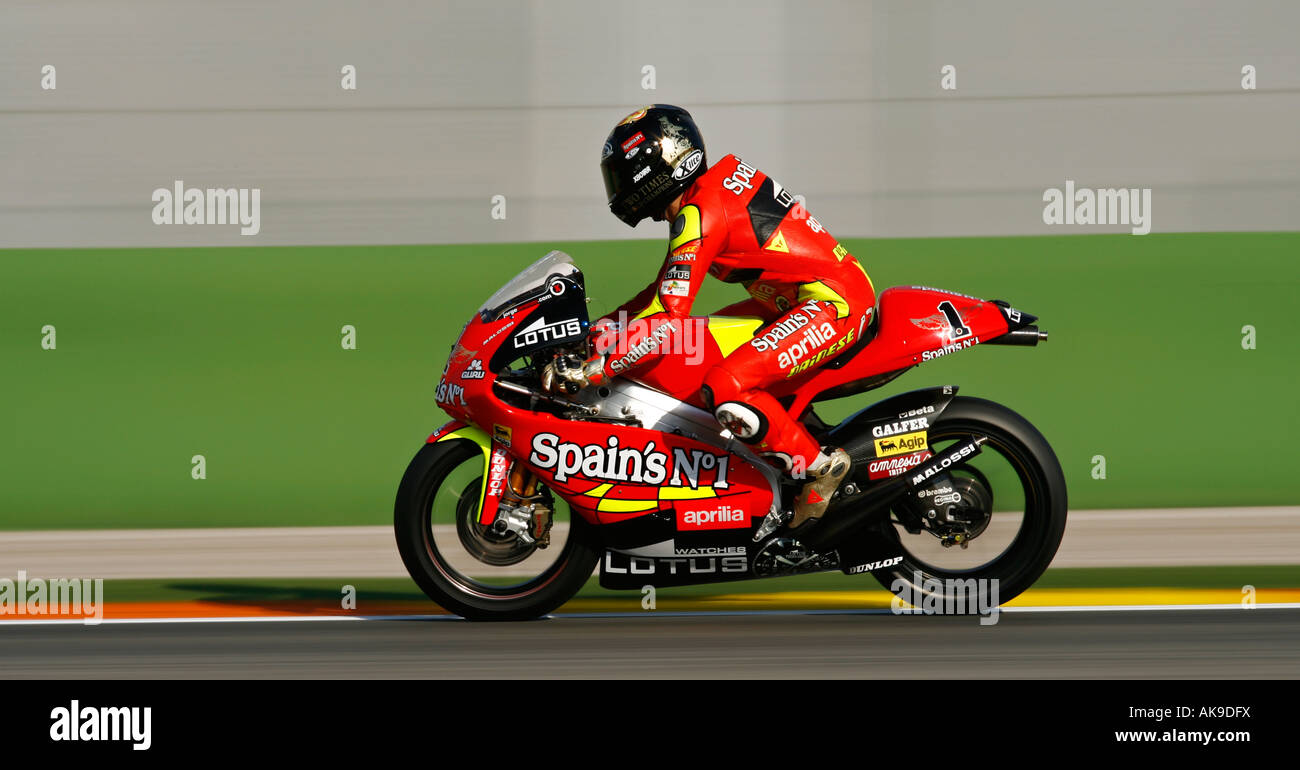 Moto 250cc rider Jorge Lorenzo of Spain speeds his bike at Comunitat ...