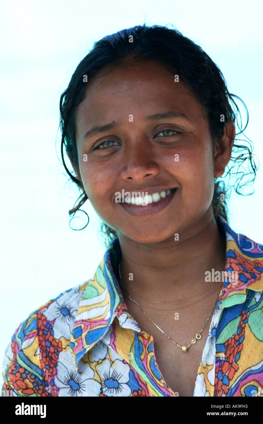 Maldives portrait of a woman Stock Photo: 8531026 - Alamy