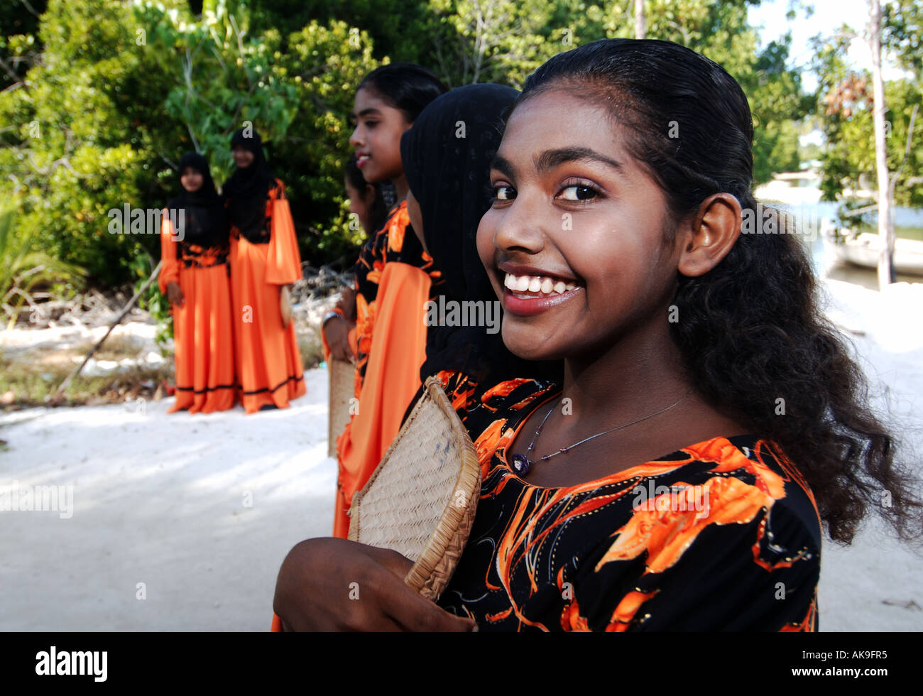 Maldives portrait of a girl Stock Photo - Alamy