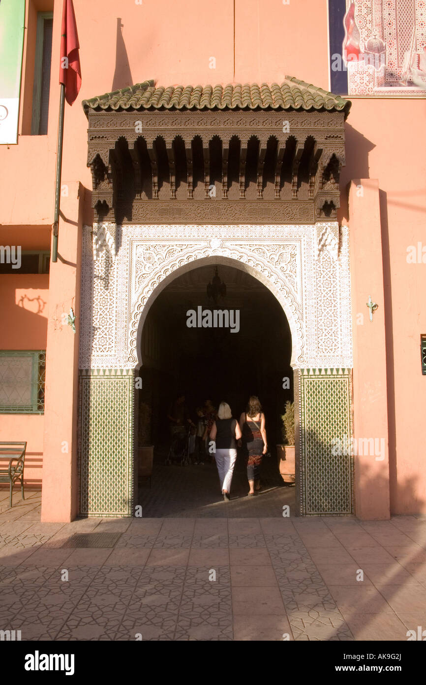 Arab archway Marrakesh, Morocco, Africa Stock Photo - Alamy