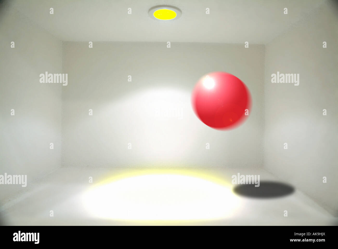 Red ball in movement Stock Photo - Alamy
