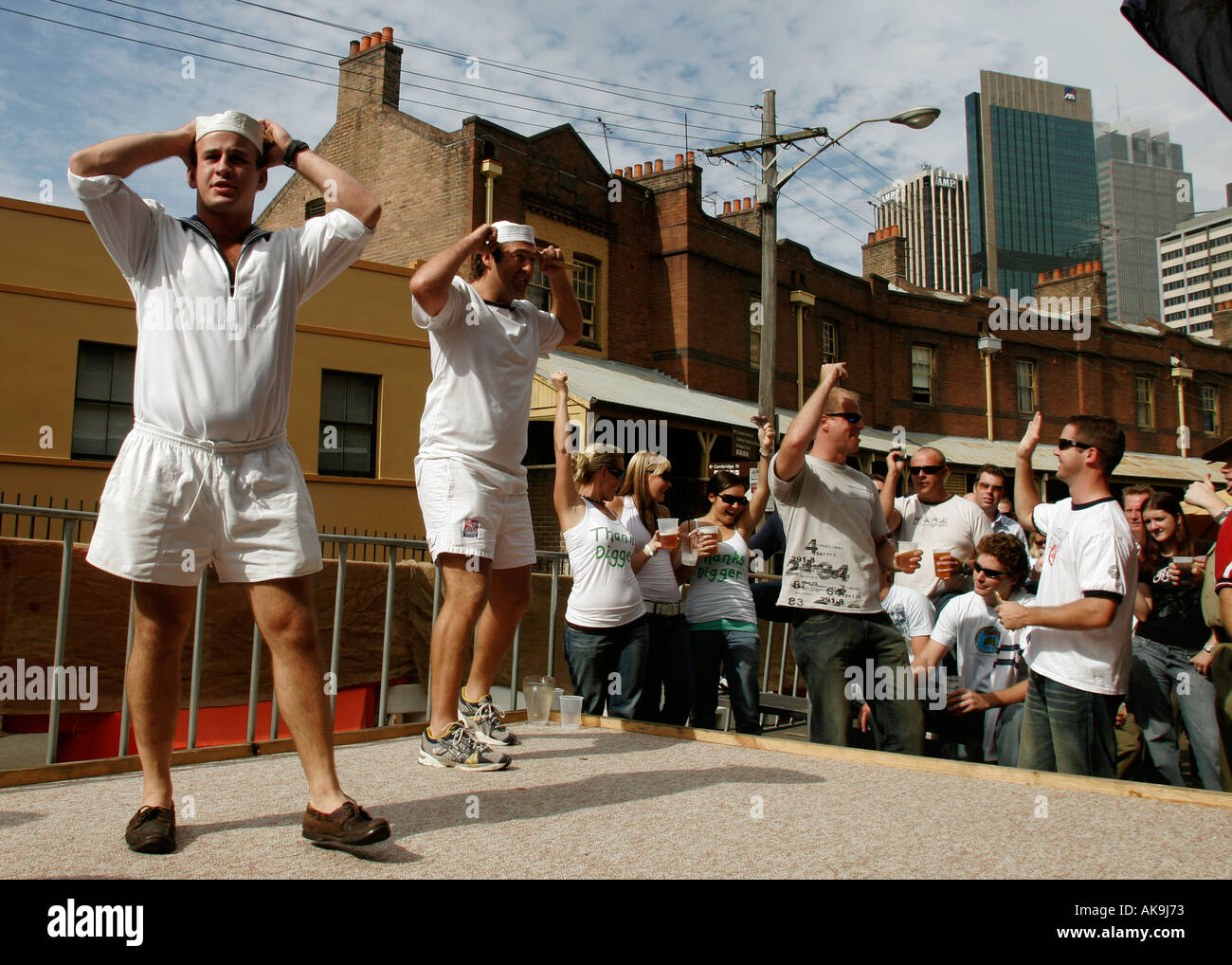 Two up on ANZAC day in the The Rocks Sydney Stock Photo - Alamy