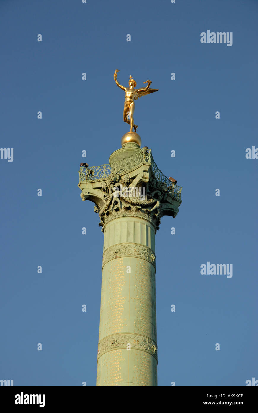 The Genius of Bastille column, Colonne de Juillet July column, Paris ...