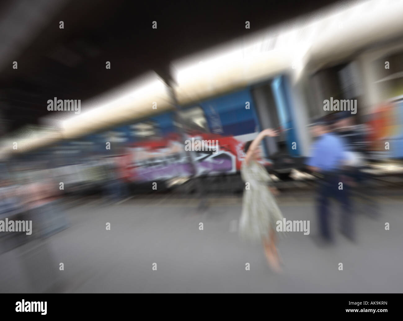 Goodbye at train station hi-res stock photography and images - Alamy