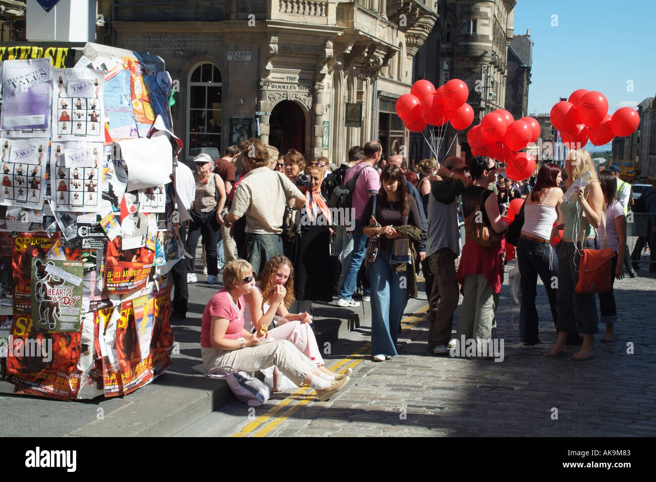 Edinburgh International Festival Scotland UK Europe street scene with ...