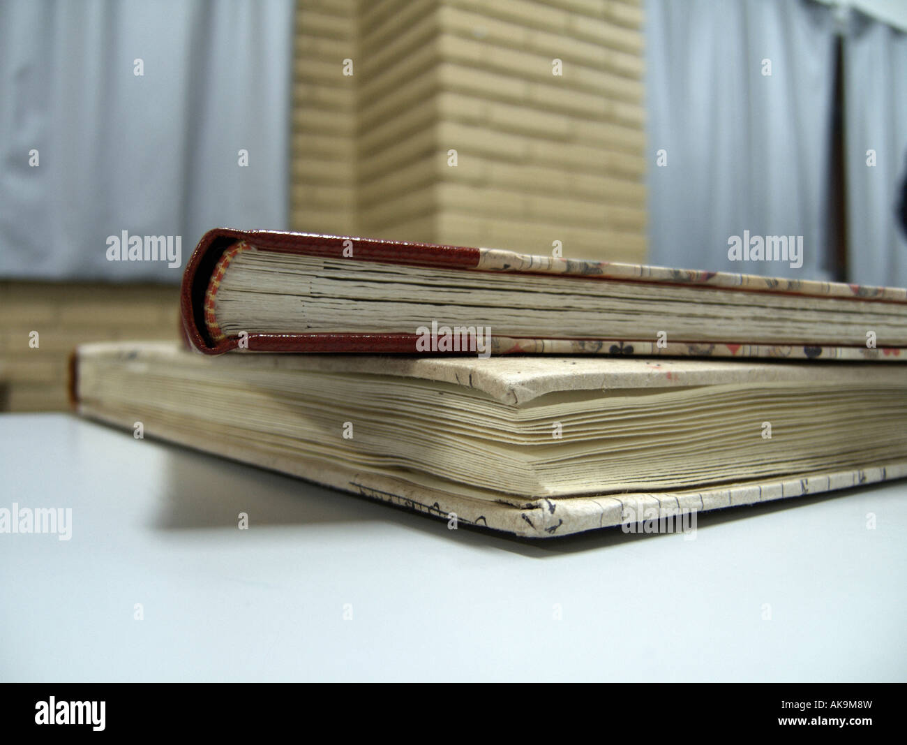 Detail of a couple of handmade books Stock Photo - Alamy