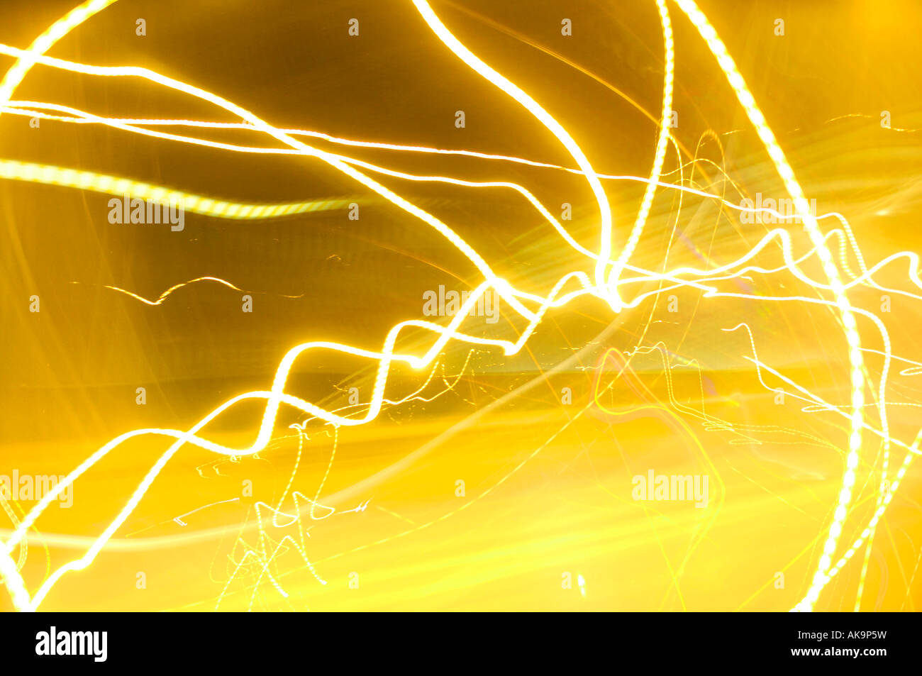 yellow light trails movement motion blur Stock Photo - Alamy