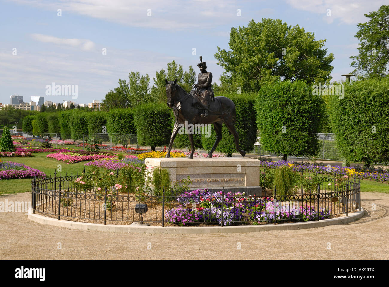 Queen Elizabeth II Statue and Centennial Gardens Provincial Capital ...
