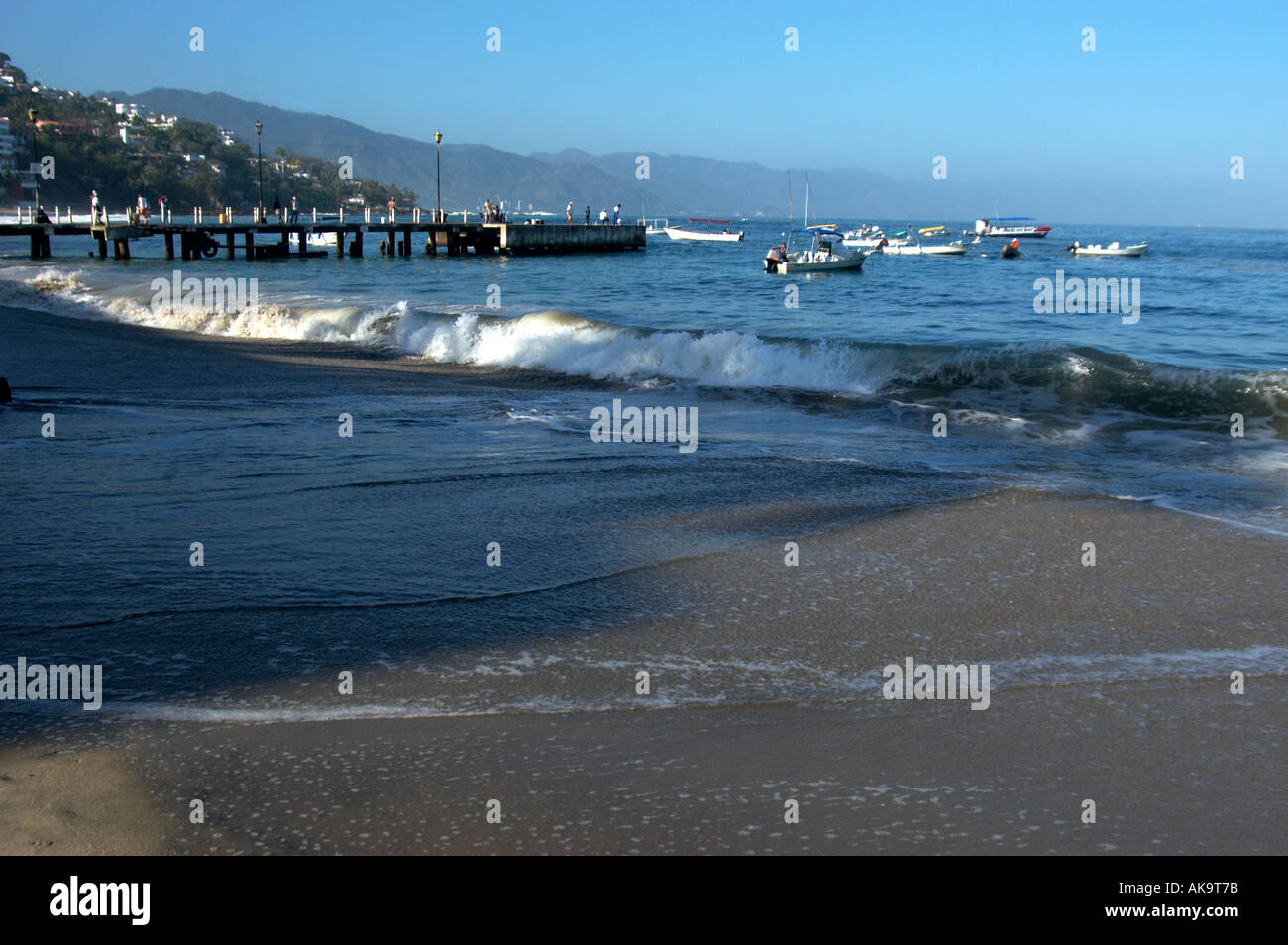 Fishing pier beach puerto vallarta hi-res stock photography and images ...