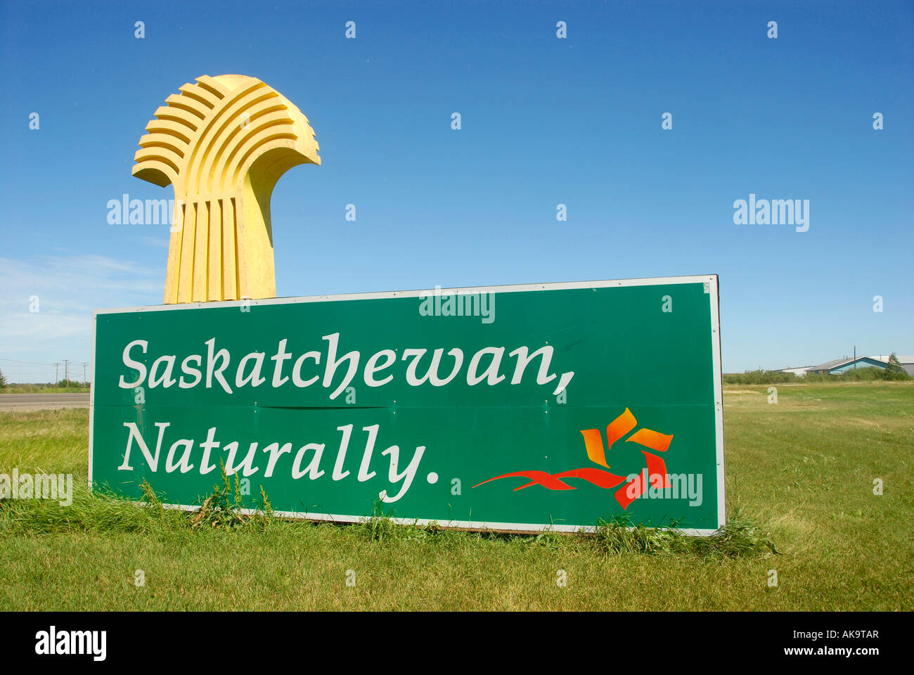 Welcome to Saskatchewan Canada sign Stock Photo - Alamy