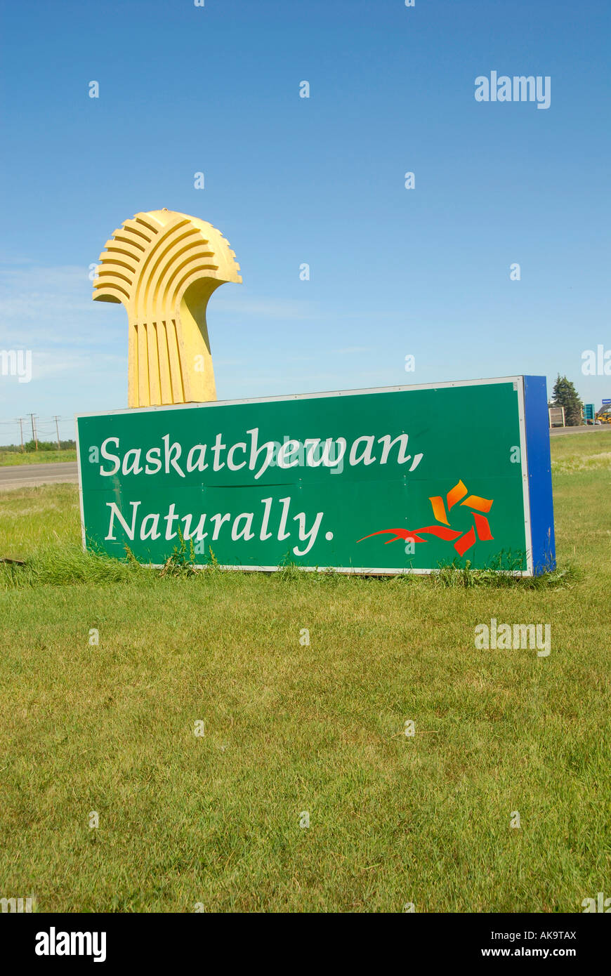 Welcome to Saskatchewan Canada sign Stock Photo - Alamy