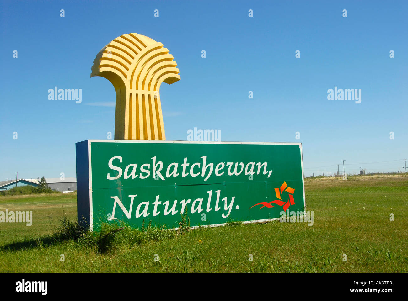 Welcome to Saskatchewan Canada sign Stock Photo - Alamy