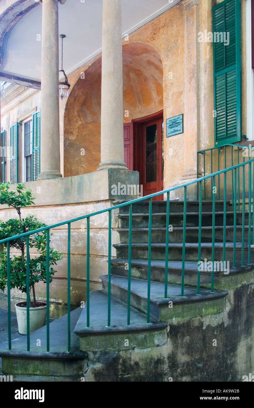 Staircase in the Historic District of Savannah Georgia Stock Photo - Alamy