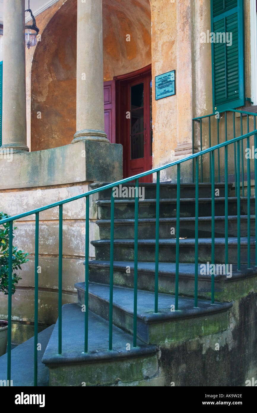 Staircase in the Historic District of Savannah Georgia Stock Photo - Alamy