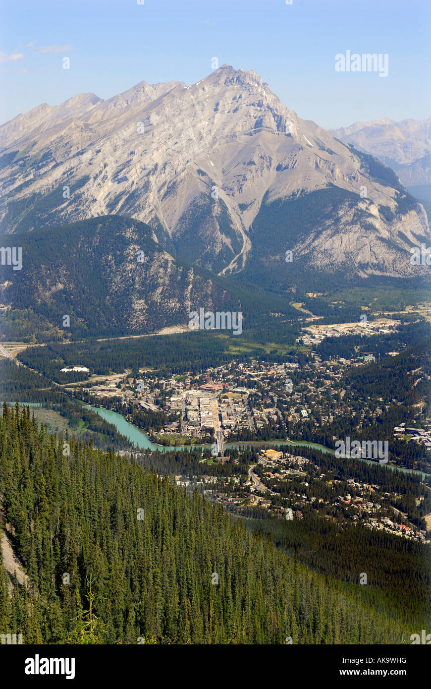 Aerial View from Banff Tramway of Town of Banff Alberta Canada Canadian ...