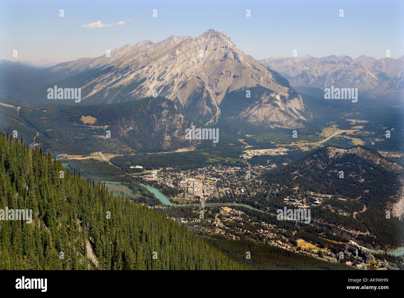 Aerial View from Banff Tramway of Town of Banff Alberta Canada Canadian ...