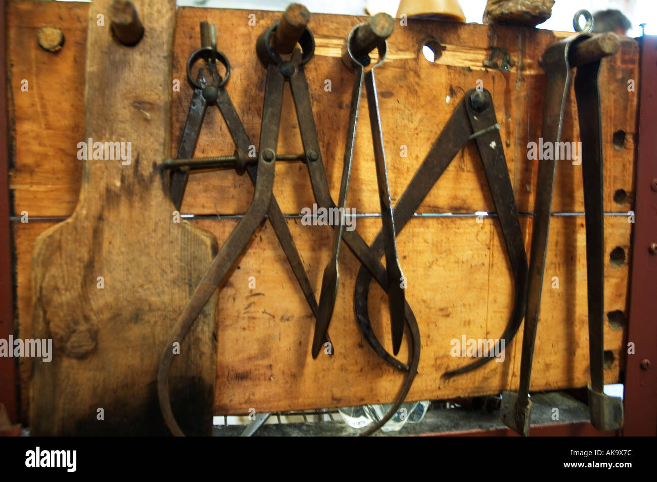 Measuring tools in glass studio Stock Photo - Alamy