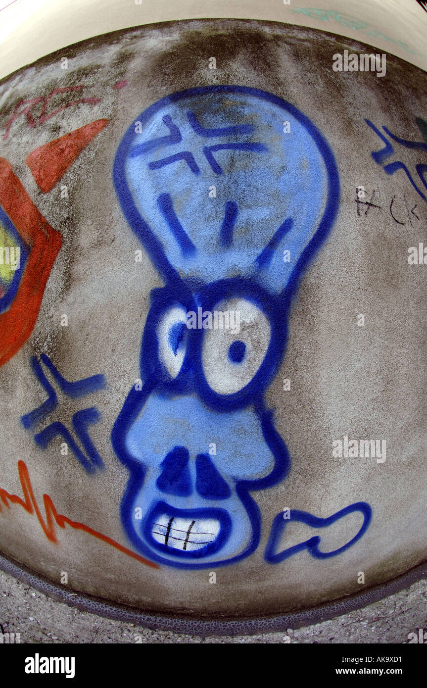 face cartoon blue Stock Photo - Alamy