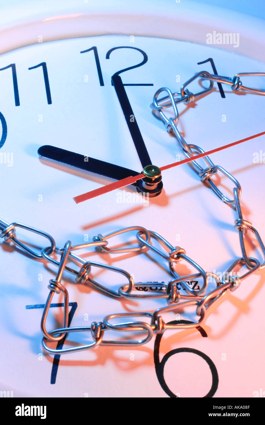 Chain on Clock Stock Photo - Alamy
