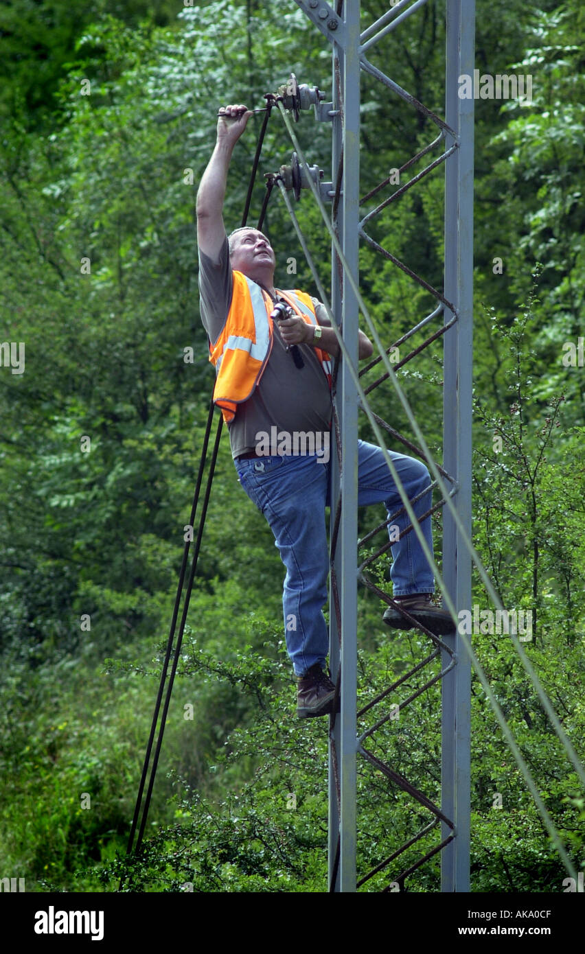 Rail maintenance worker UK Stock Photo - Alamy