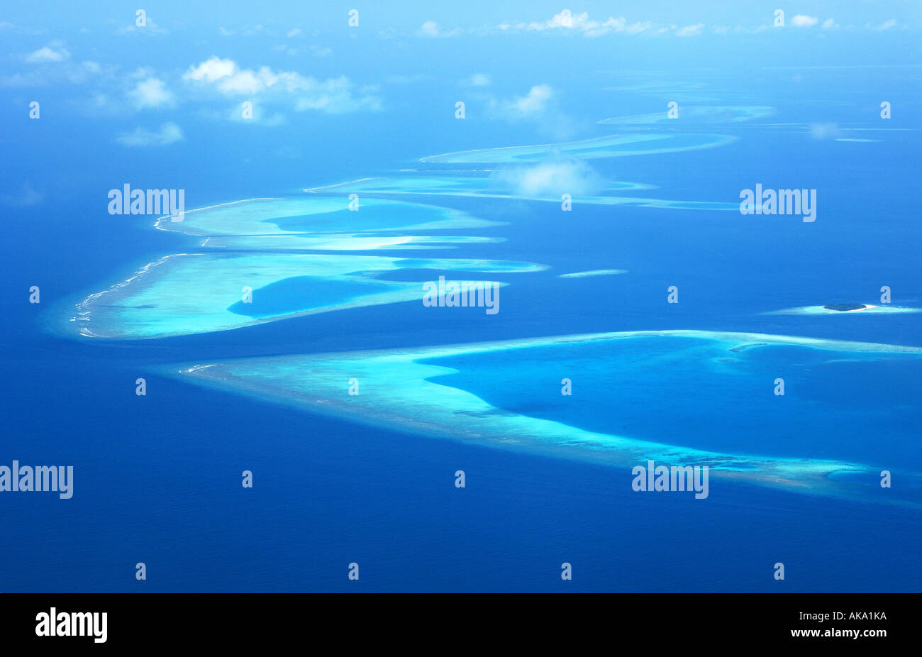 Maldives aerial shot of atols in the Indian Ocean Stock Photo - Alamy