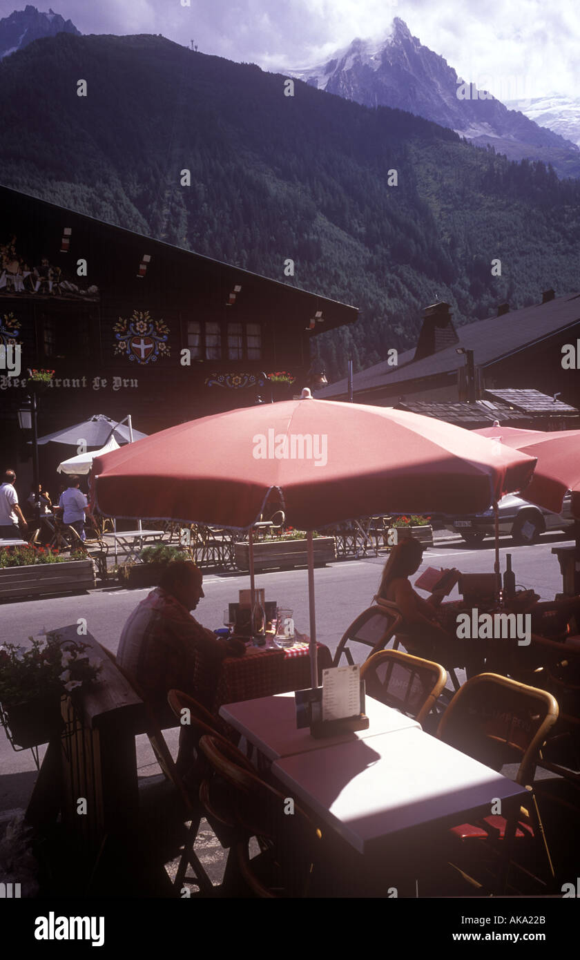 Cafe in Chamonix Stock Photo - Alamy