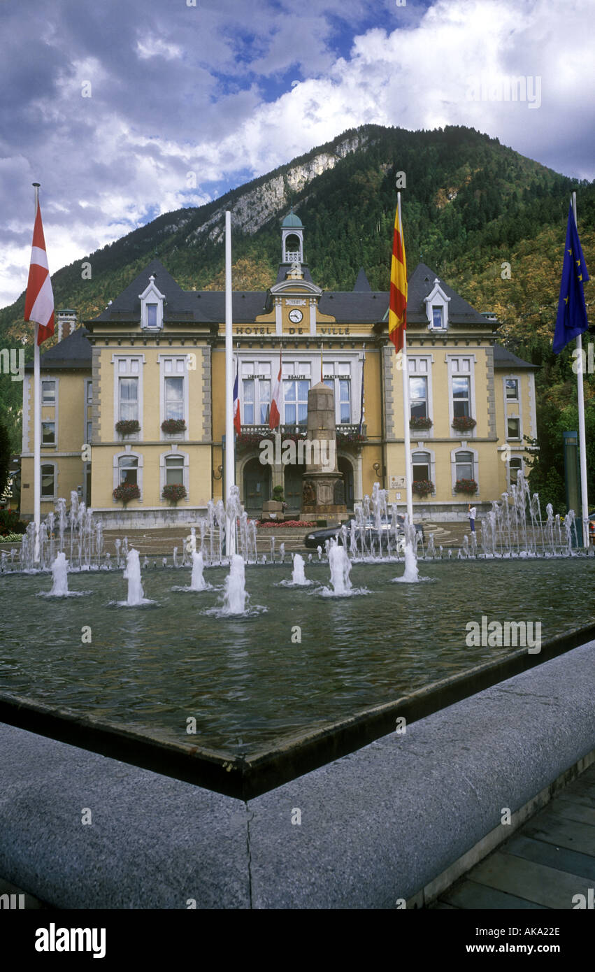 Alpine Village Hall Stock Photo - Alamy