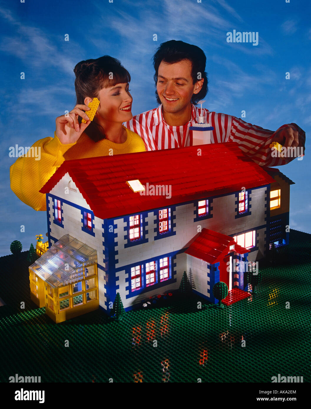 Lego House with Young Couple Stock Photo - Alamy