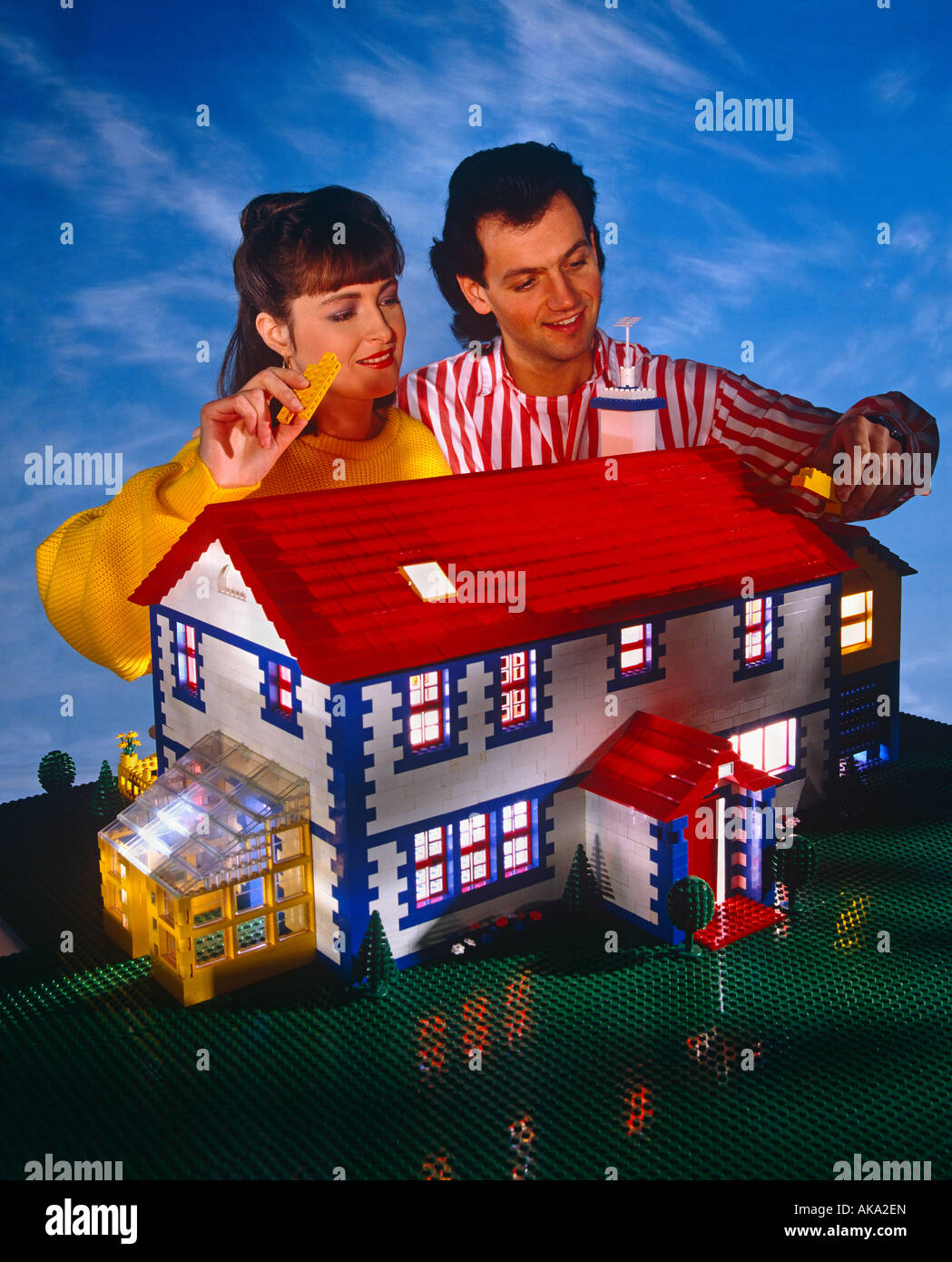 Lego House with Young Couple Stock Photo - Alamy