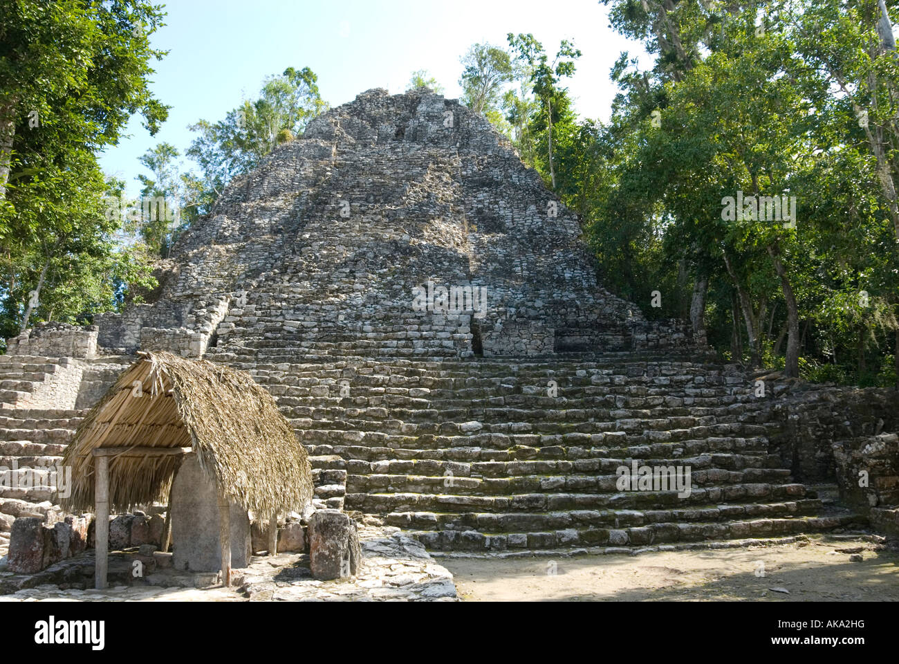 Templo de las Iglesias or Temple of the Church Pyramid and Stele Coba ...