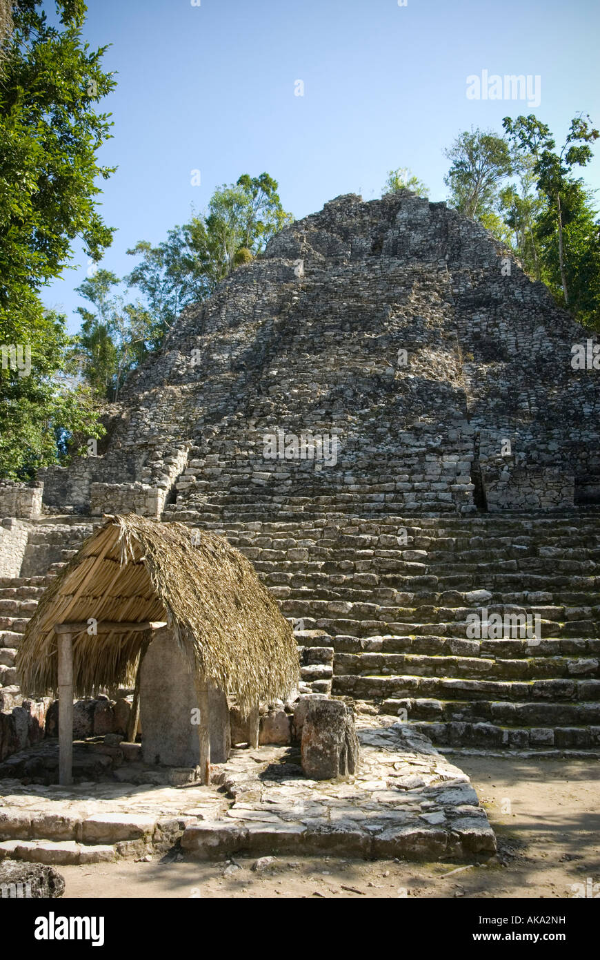 Templo de las Iglesias or Temple of the Church Pyramid and Stele Coba ...