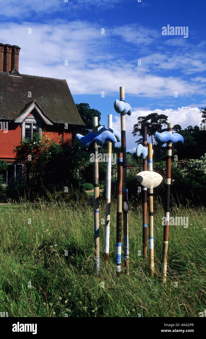 Wyken Hall Suffolk wooden painted sculpture by Jonathan Keep Stock ...