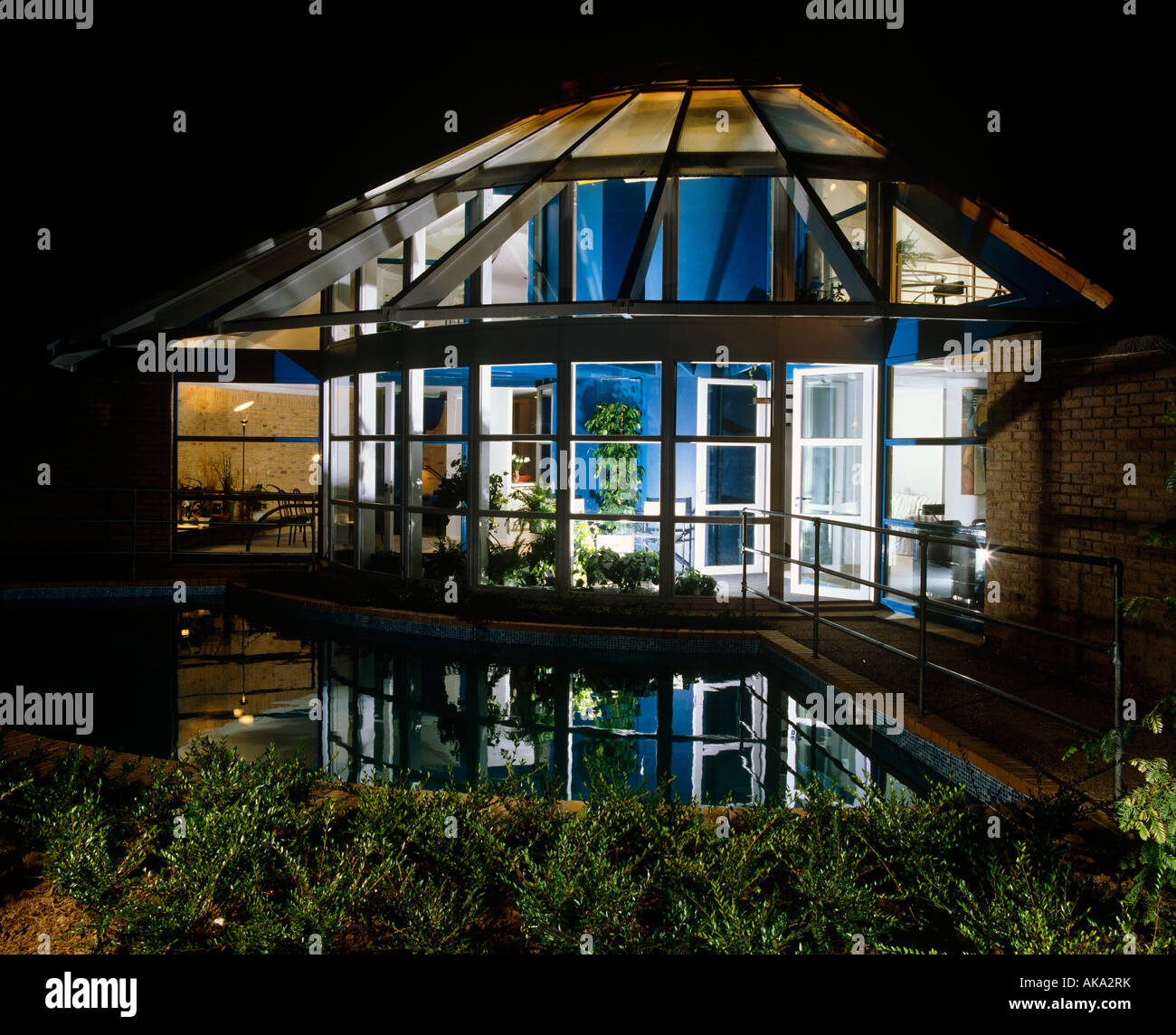 Round House Interior At Night Stock Photo - Alamy