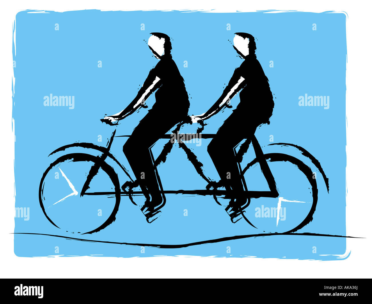 Tandem bicycle illustration hi-res stock photography and images - Alamy