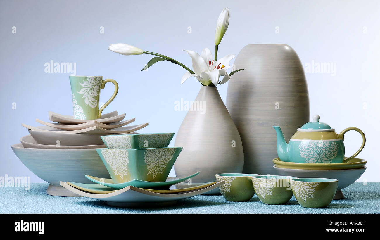 a set of beautiful dishes Stock Photo - Alamy