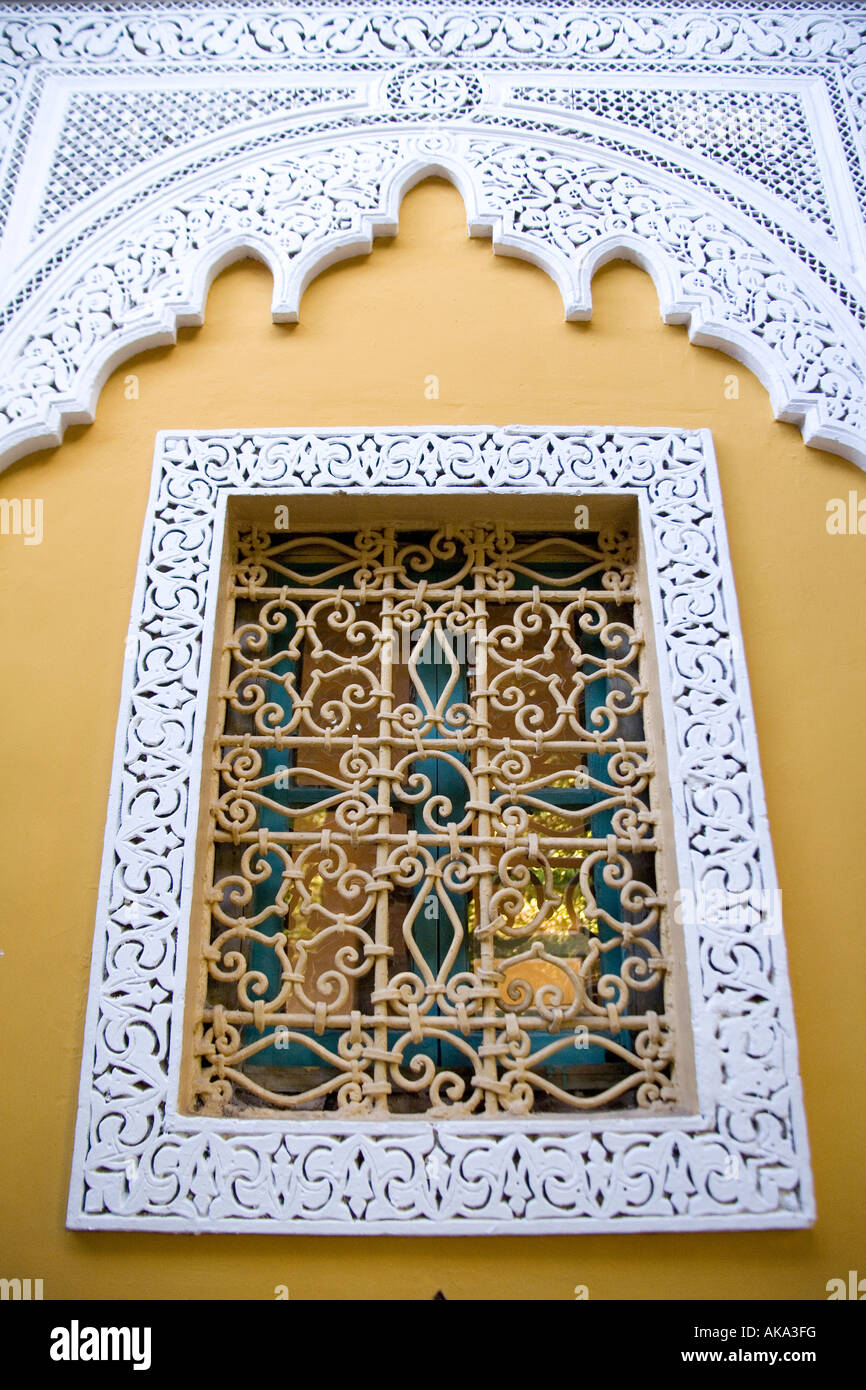 Traditional Moroccan iron work window Stock Photo - Alamy
