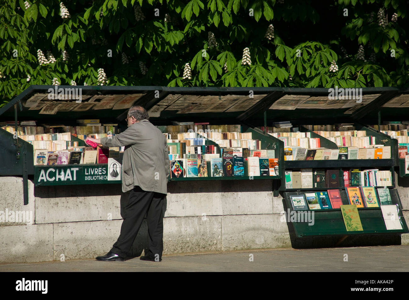 Book stalls along Seine Paris France Stock Photo - Alamy