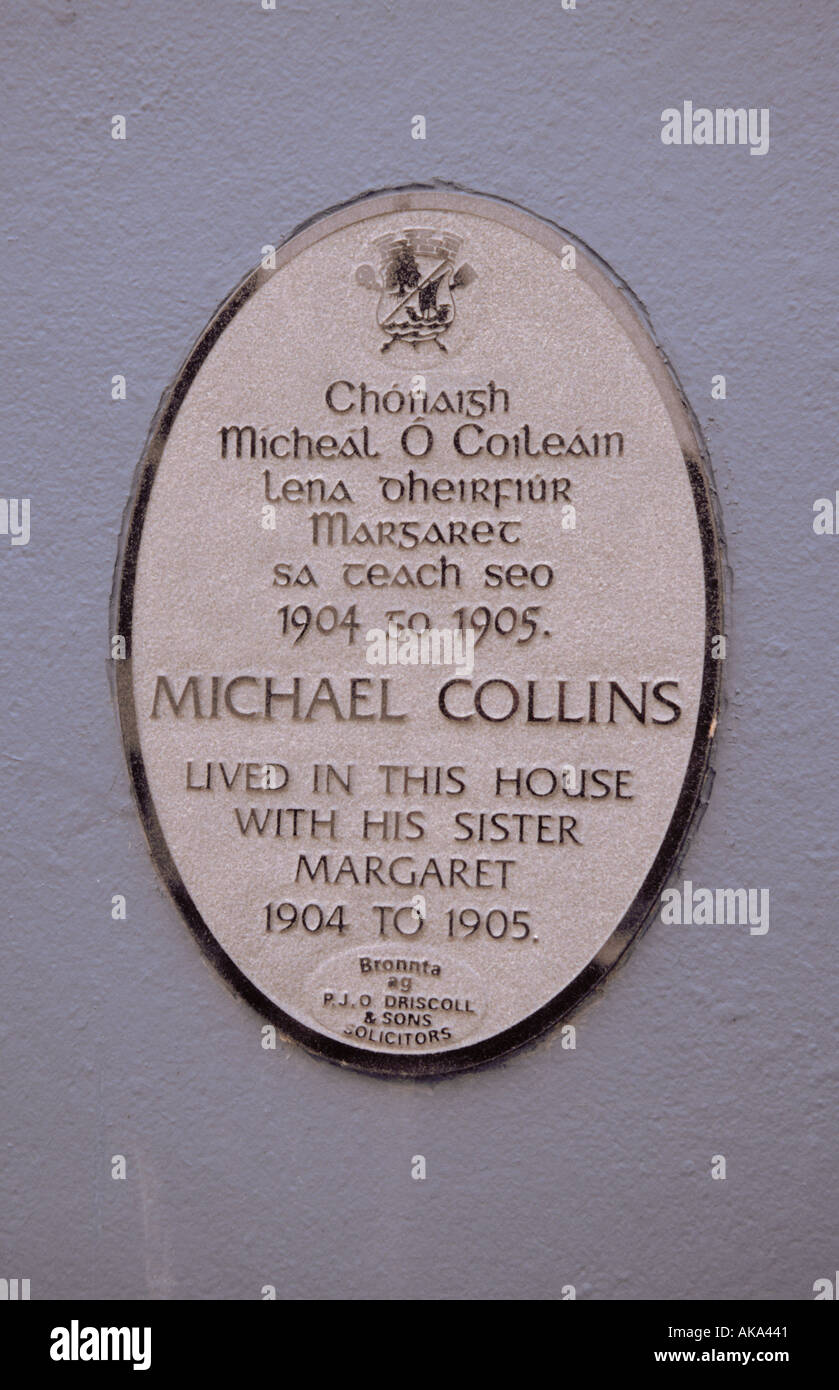 Clonakilty Co Cork Ireland Michael Collins House Plaque Stock Photo - Alamy
