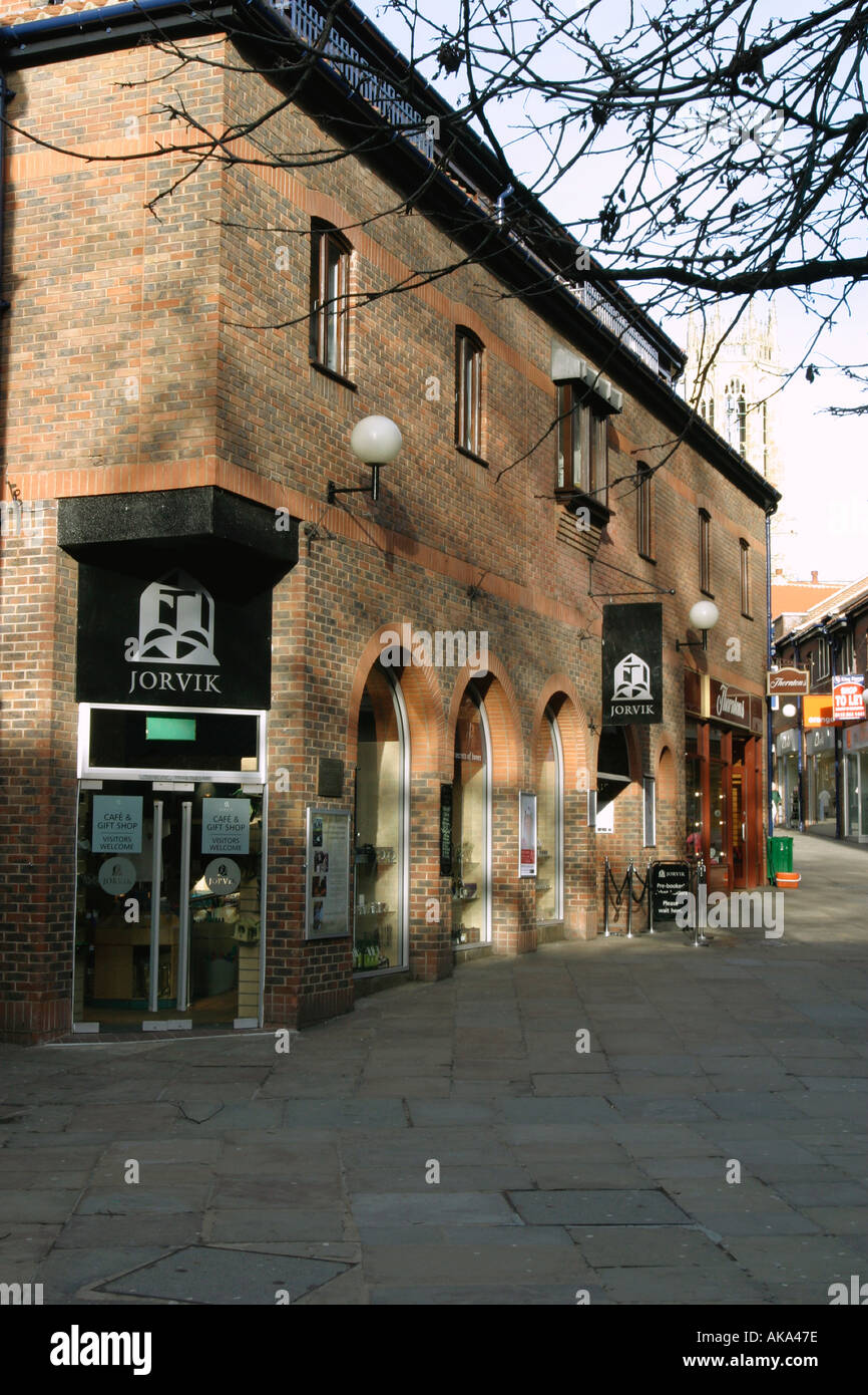 Entrance to Yorvik Centre Viking life attraction Coppergate York Stock ...