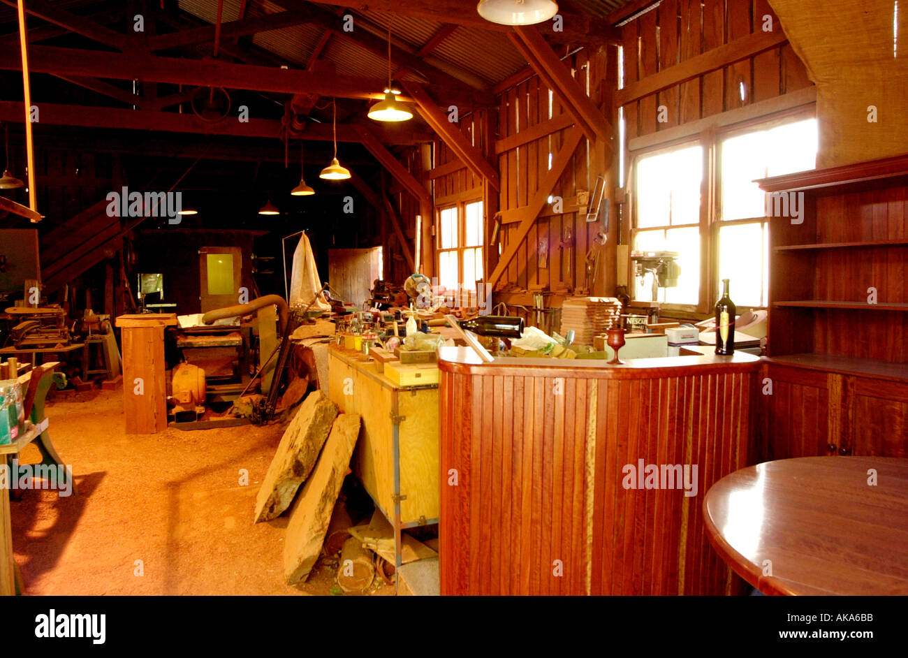 Old style carpenters Workshop Stock Photo - Alamy