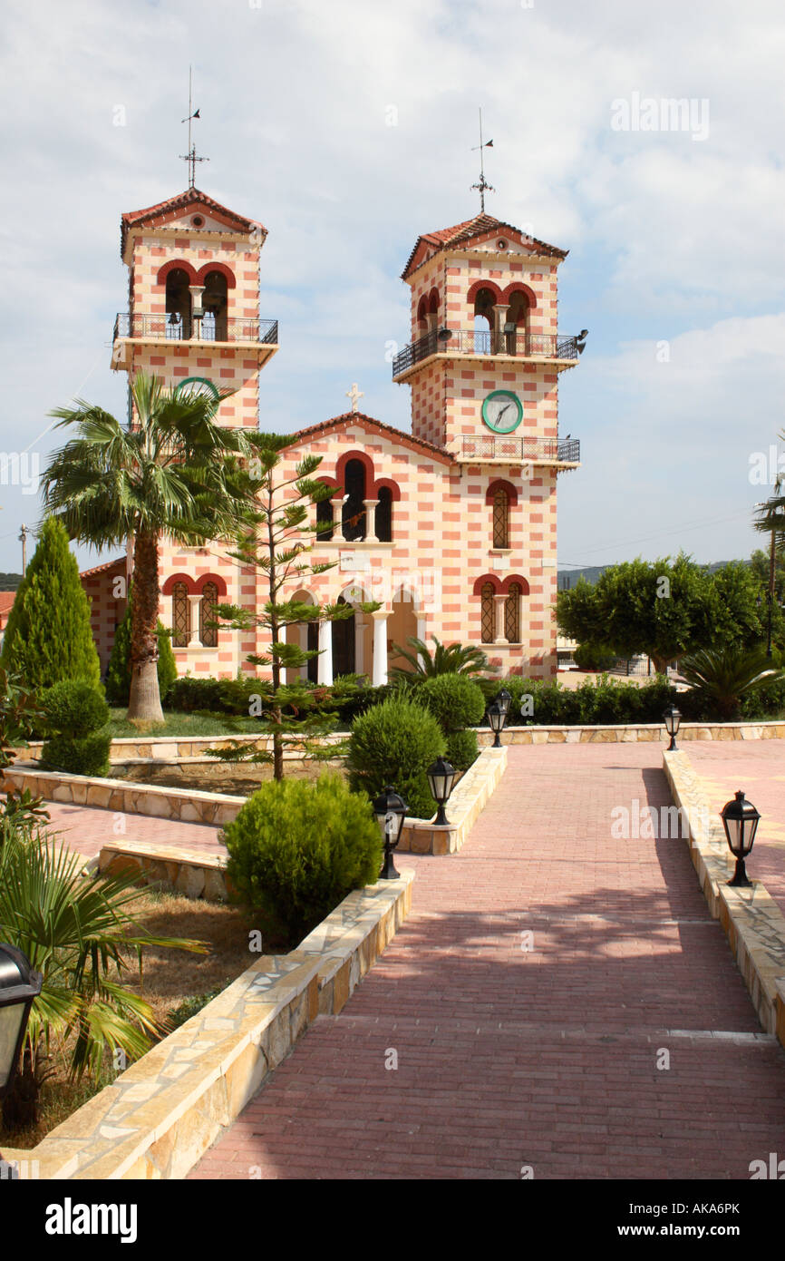 Greek church in Katastari village, Zakynthos, Greece Stock Photo - Alamy