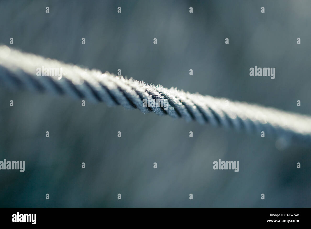 Frost-covered rope, close-up Stock Photo - Alamy