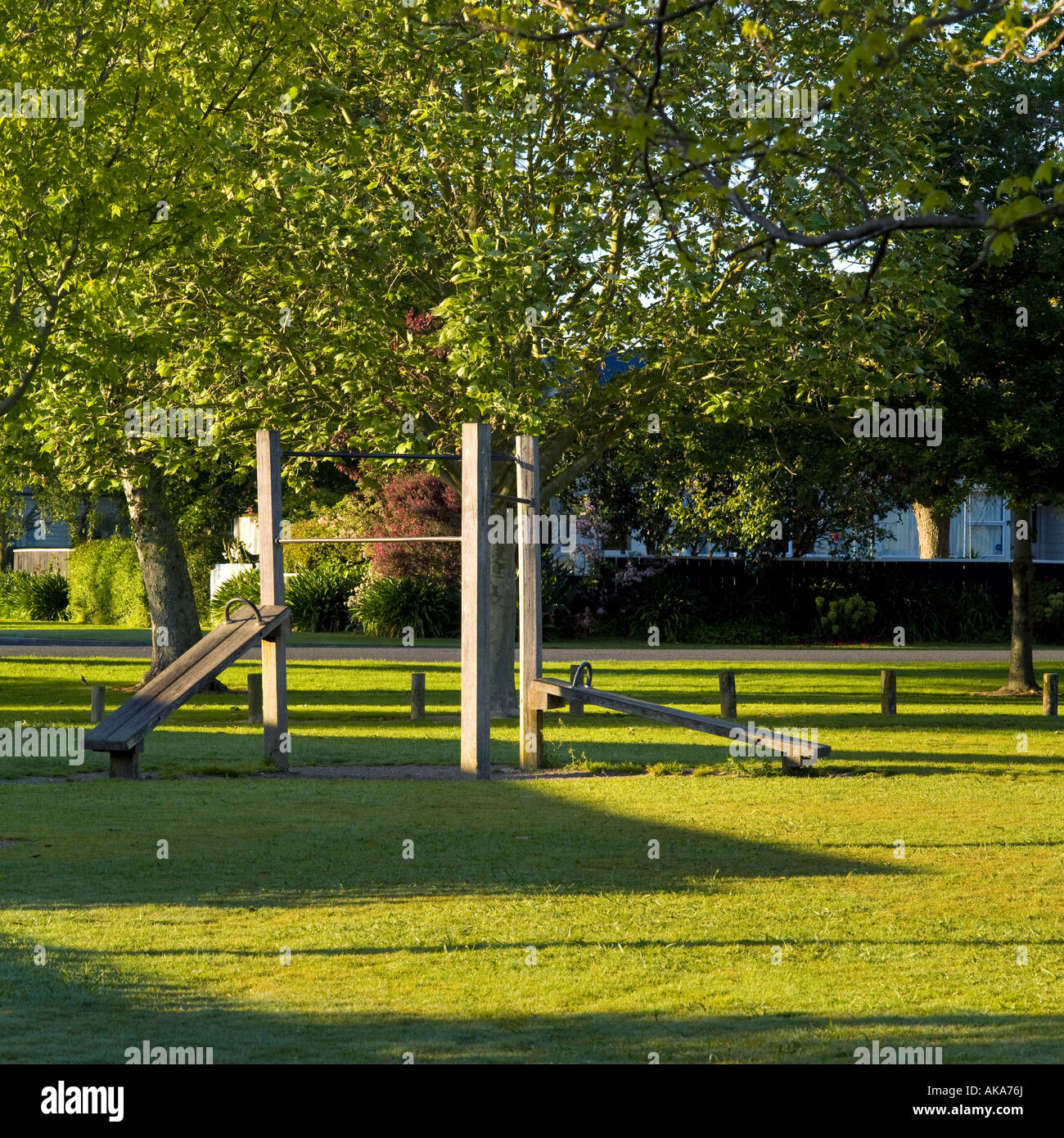 wooden climbing frame Stock Photo - Alamy