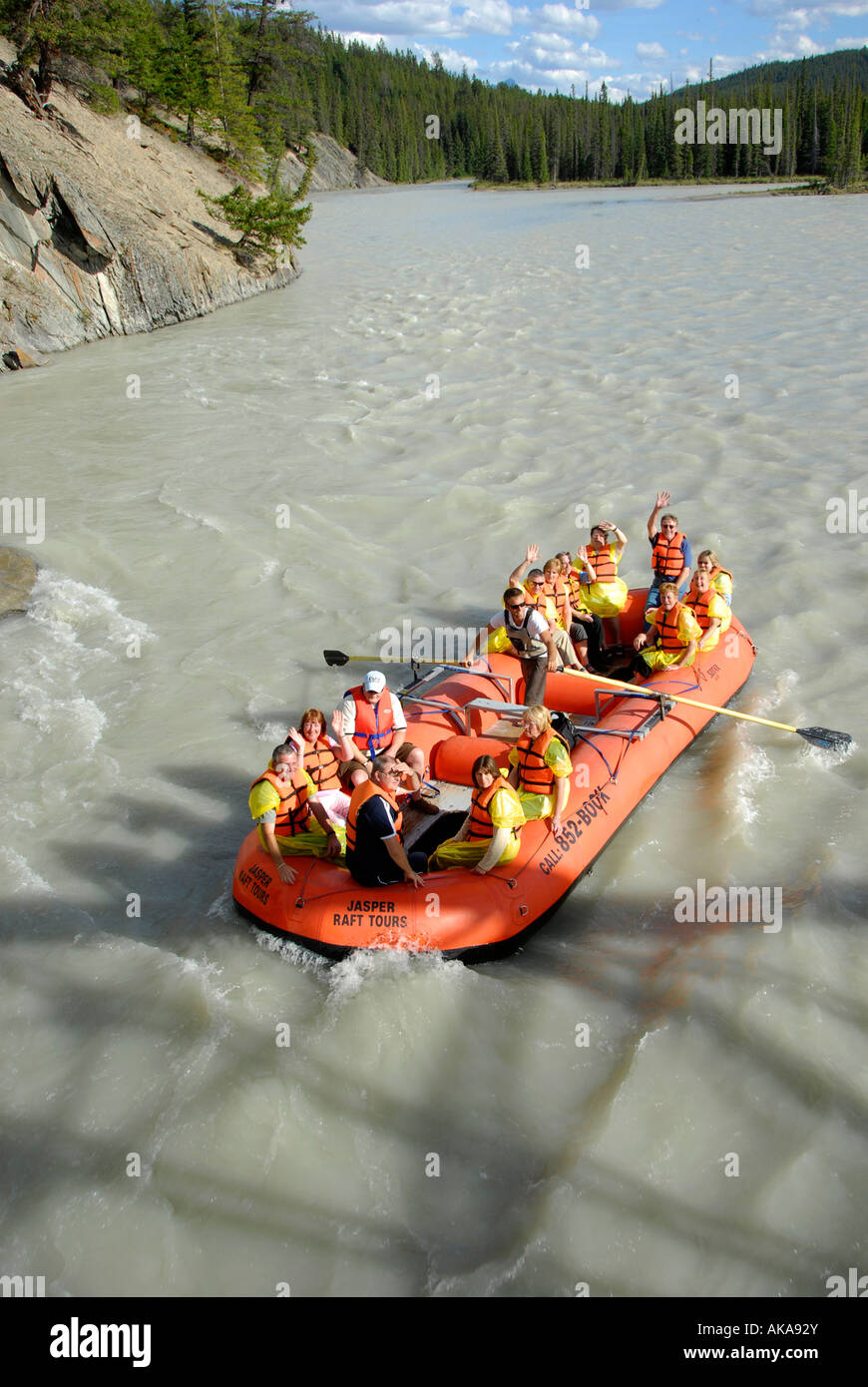 Athabasca river raft canada hi-res stock photography and images - Alamy