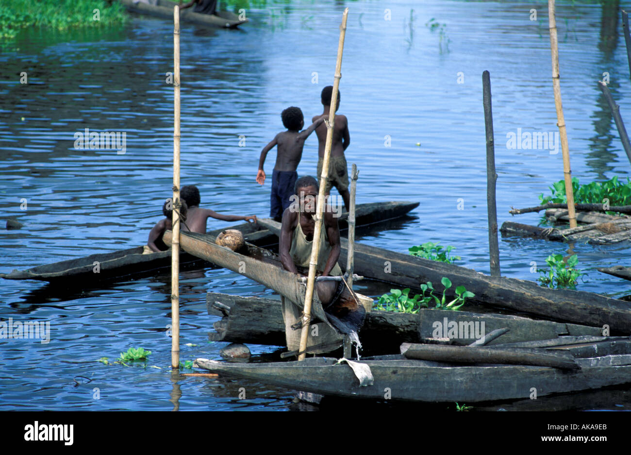 Papua New Guinea Sepik River Canoe High Resolution Stock Photography ...
