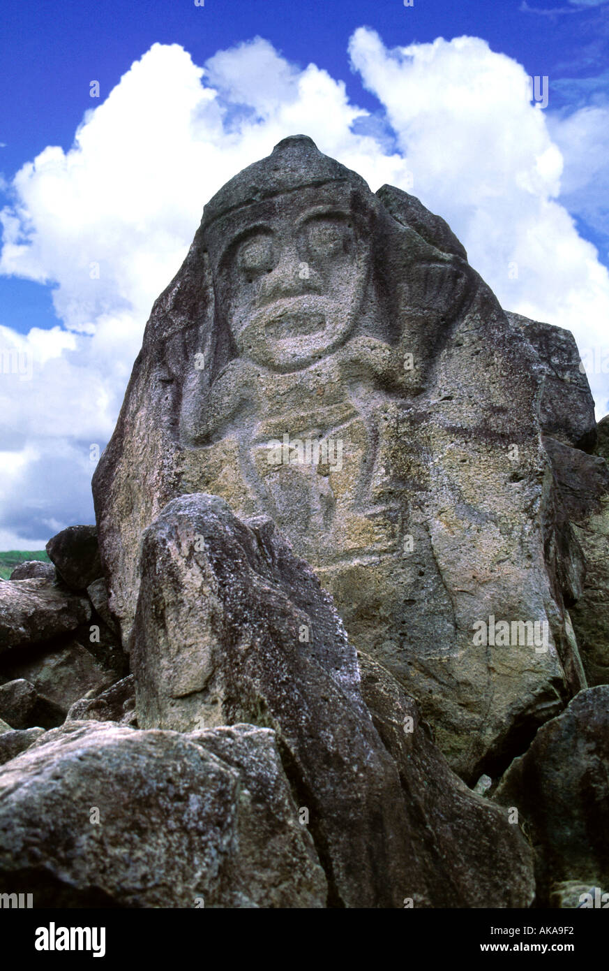 Precolombian stone carving. San Agustin. Colombia Stock Photo - Alamy