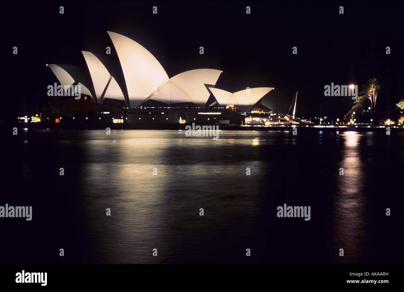 Sydney Opera House at night with reflections in the water Sydney Australia Stock Photo - Alamy